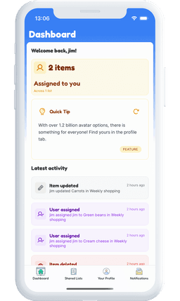 The simple shared list app | Listshare app